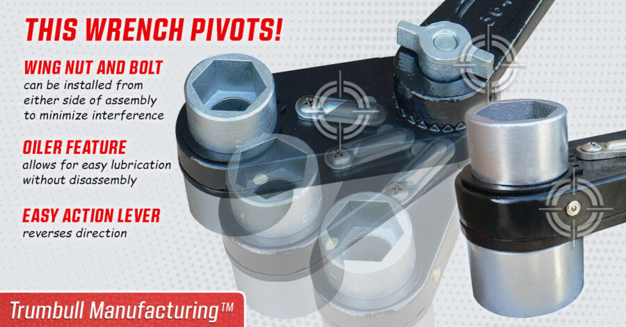 Pivoting Handle Double Socket Ratchet Wrenches - Trumbull Manufacturing