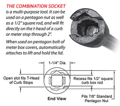 Curb Key - Combo-Key Trumbull Style #1305 – Utility Technologies